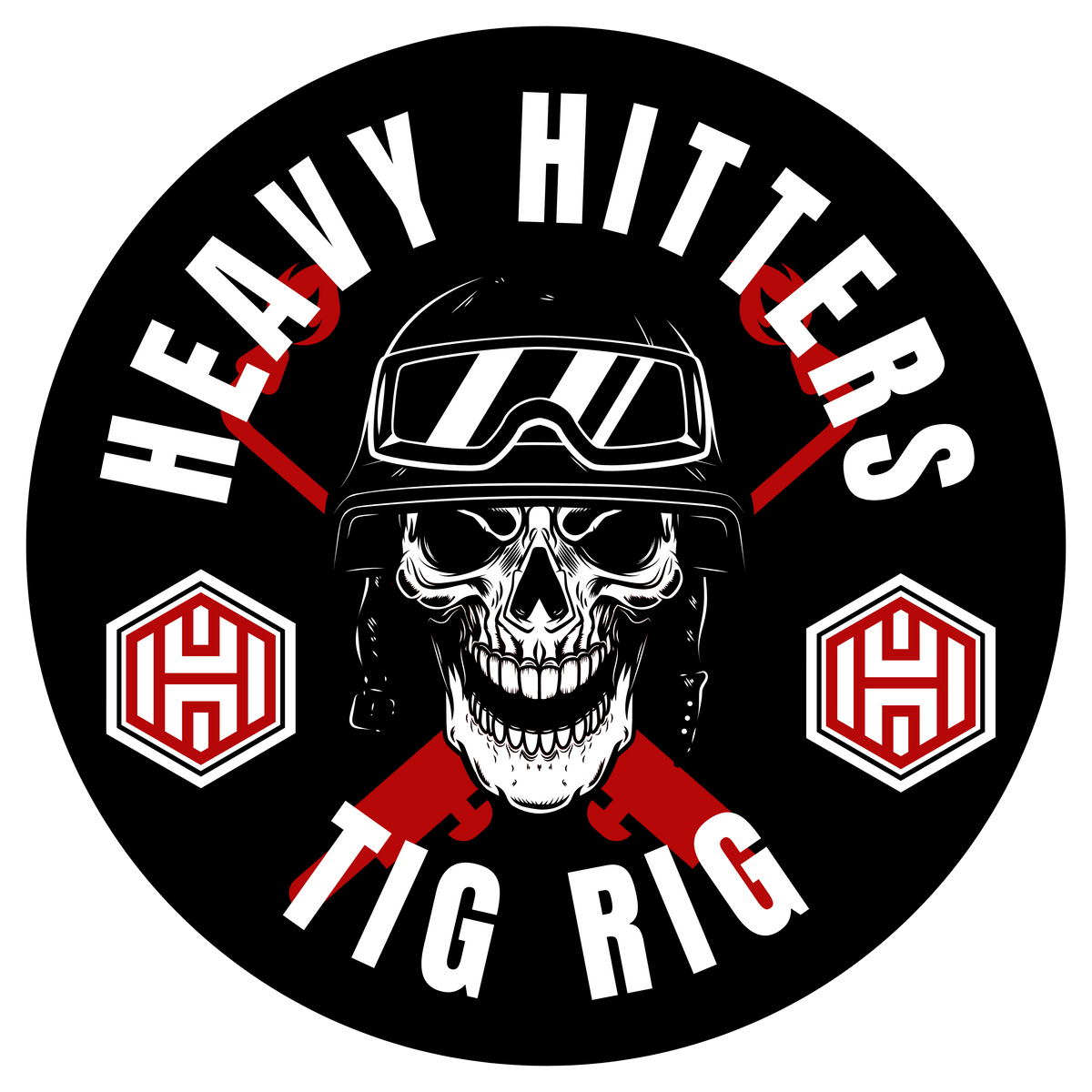 Heavy Hitters Skull Sticker - Black